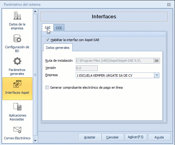 Configurar BANCO para emitir el comprobante de pago - Interfaz SAE ...