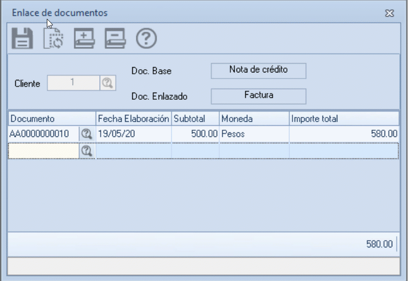 Generar la nota de crédito por el anticipo, aplicada a la factura ...